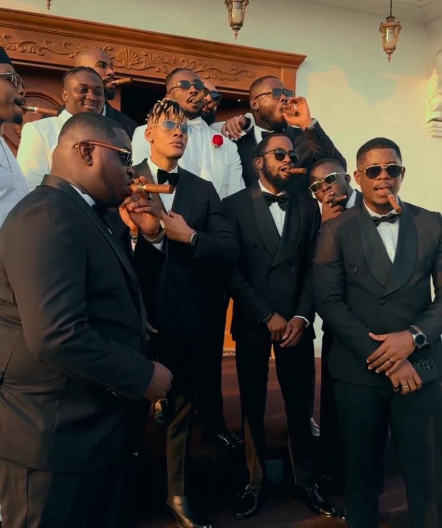 Photos And Videos From The Wedding Of BBNaija Star, Sir Dee And His Woman, Chloe